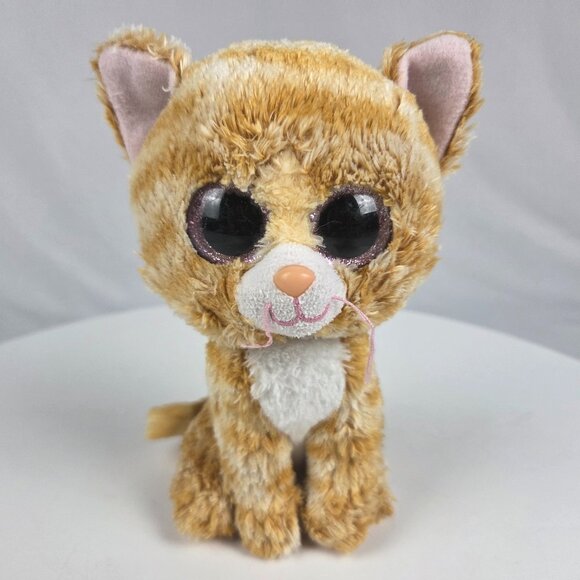 Toys | Ty Beanie Boos 6 Tabitha The Tabby Cat Pink Glitter Eyes Stuffed ...